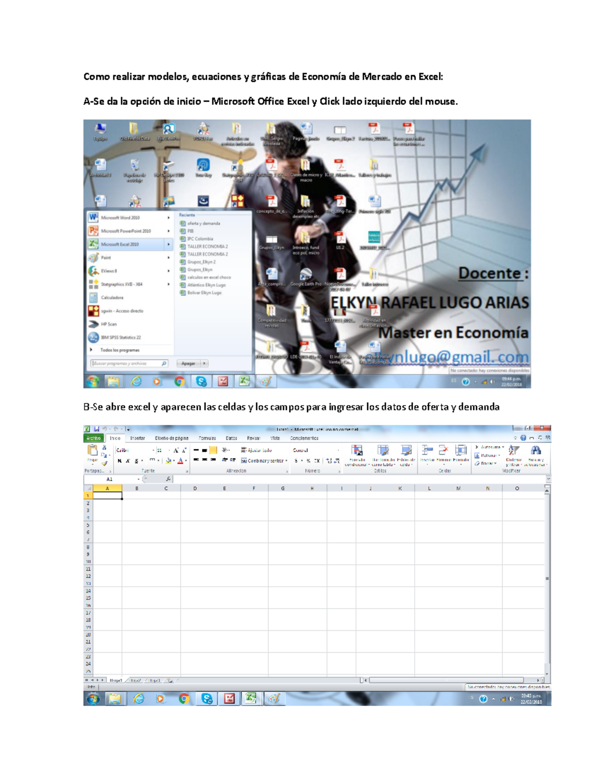 Como gráficar y modelar economía en excel 3 - Como realizar modelos ...