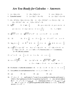 Calculus 1 Final Review Sheet - MATH 223 - Studocu