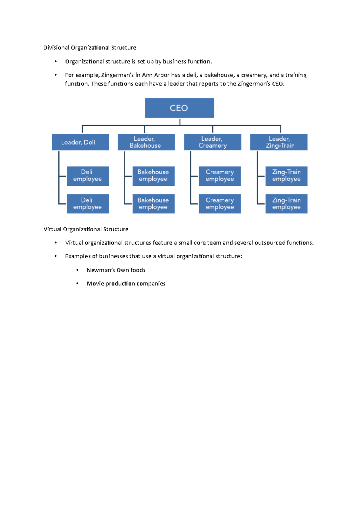 Divisional Organizational Structure - Divisional Organizational ...