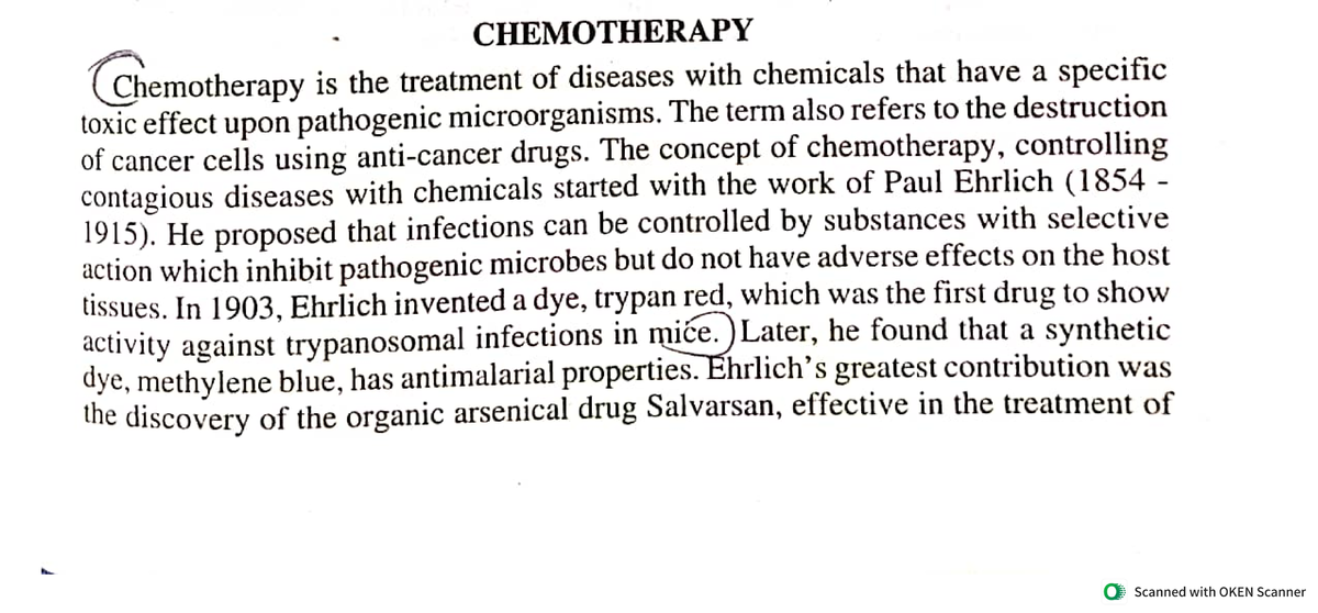 Chemotherapy - Lecture notes - Bsc zoology - Studocu