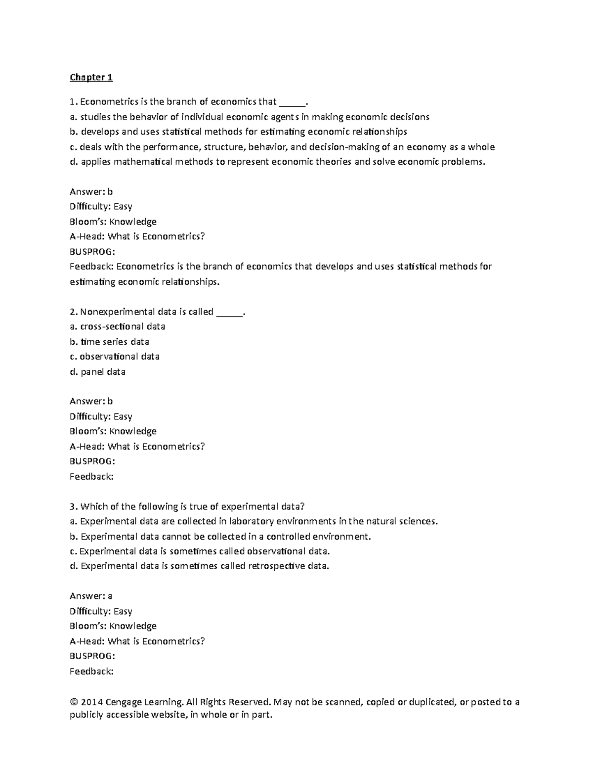 Introductory (Applied) Econometrics w1 - Chapter 1 Econometrics is the ...