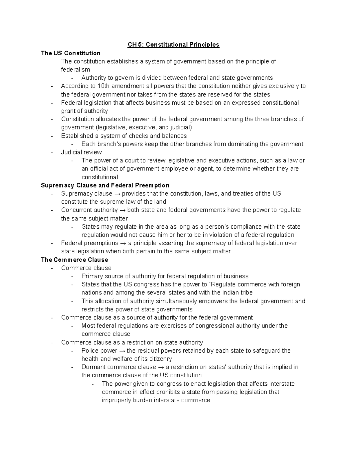 ACCT 324 Ch 5 Reading - Google Docs - CH 5: Constitutional Principles ...