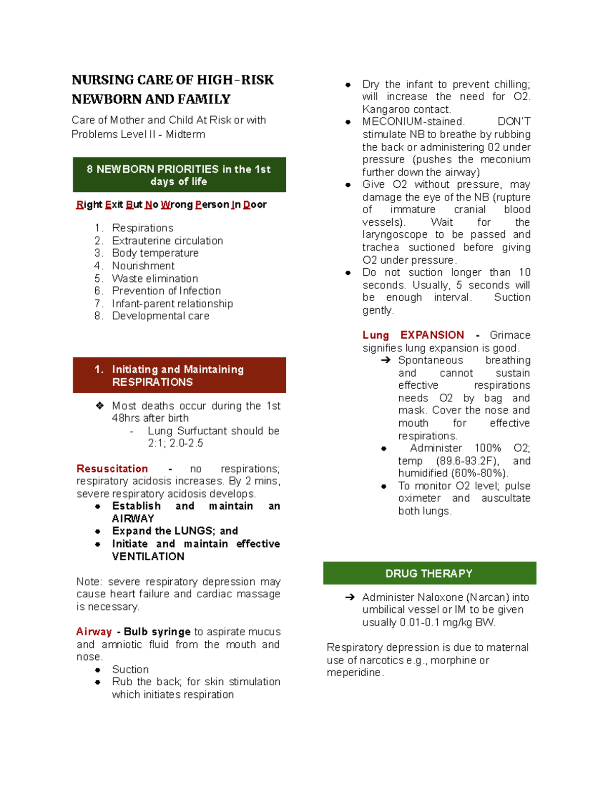 Nursing CARE OF HIGH RISK Newborn AND Family inc - NURSING CARE OF HIGH ...