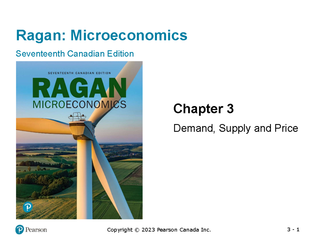 ECON201 - Chapter 3 - 3 - 1 Ragan: Microeconomics Seventeenth Canadian ...