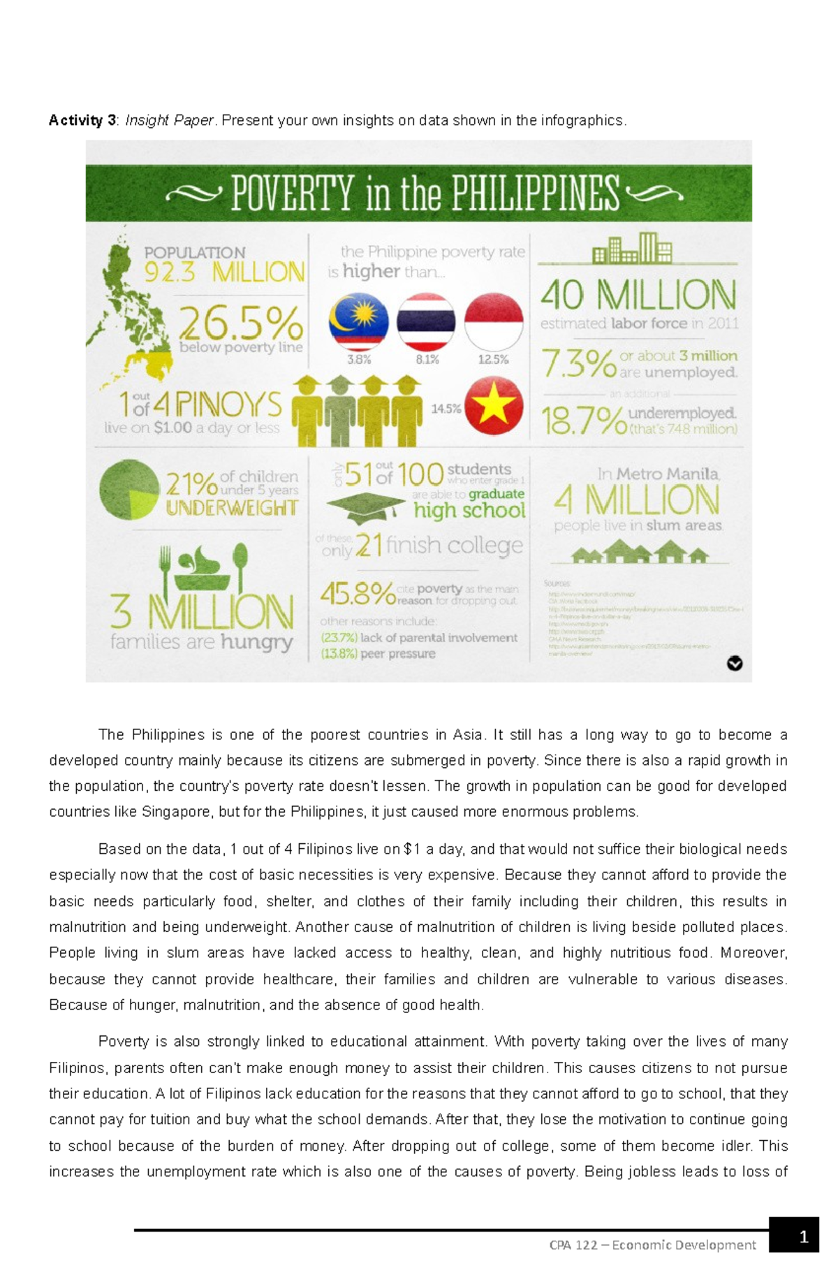 Activity 3 Insight Paper - Activity 3 : Insight Paper. Present your own ...