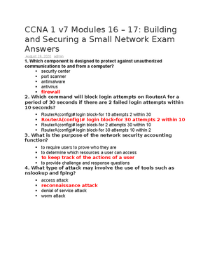 CCNA 1 v7 Modules 11 12 13 14 answers - CCNA 1 v7 Modules 11 – 13: IP ...