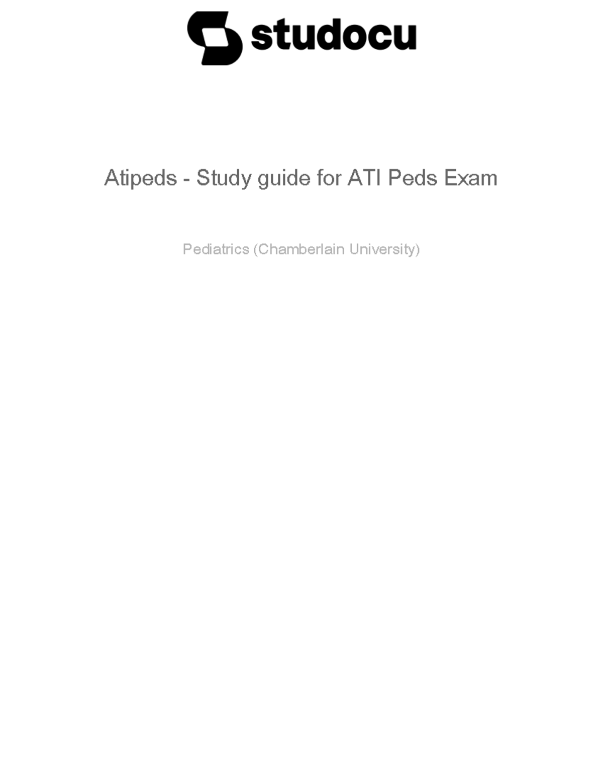 PEDS study guide - ljetnbgtb - RCP - 600-L - ACC - Studocu