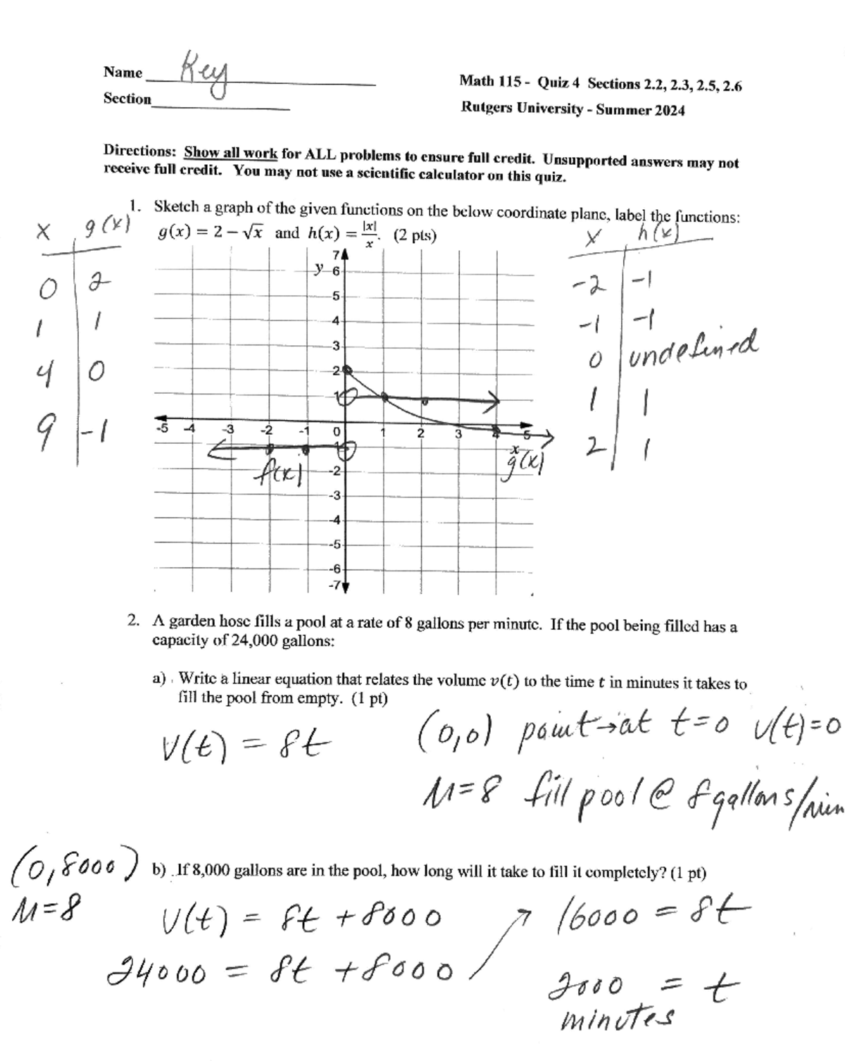 2024-07-15 09-41 - quiz - Name Key Math 115 Quiz 4 Sections 2, 2, 2, 2 ...