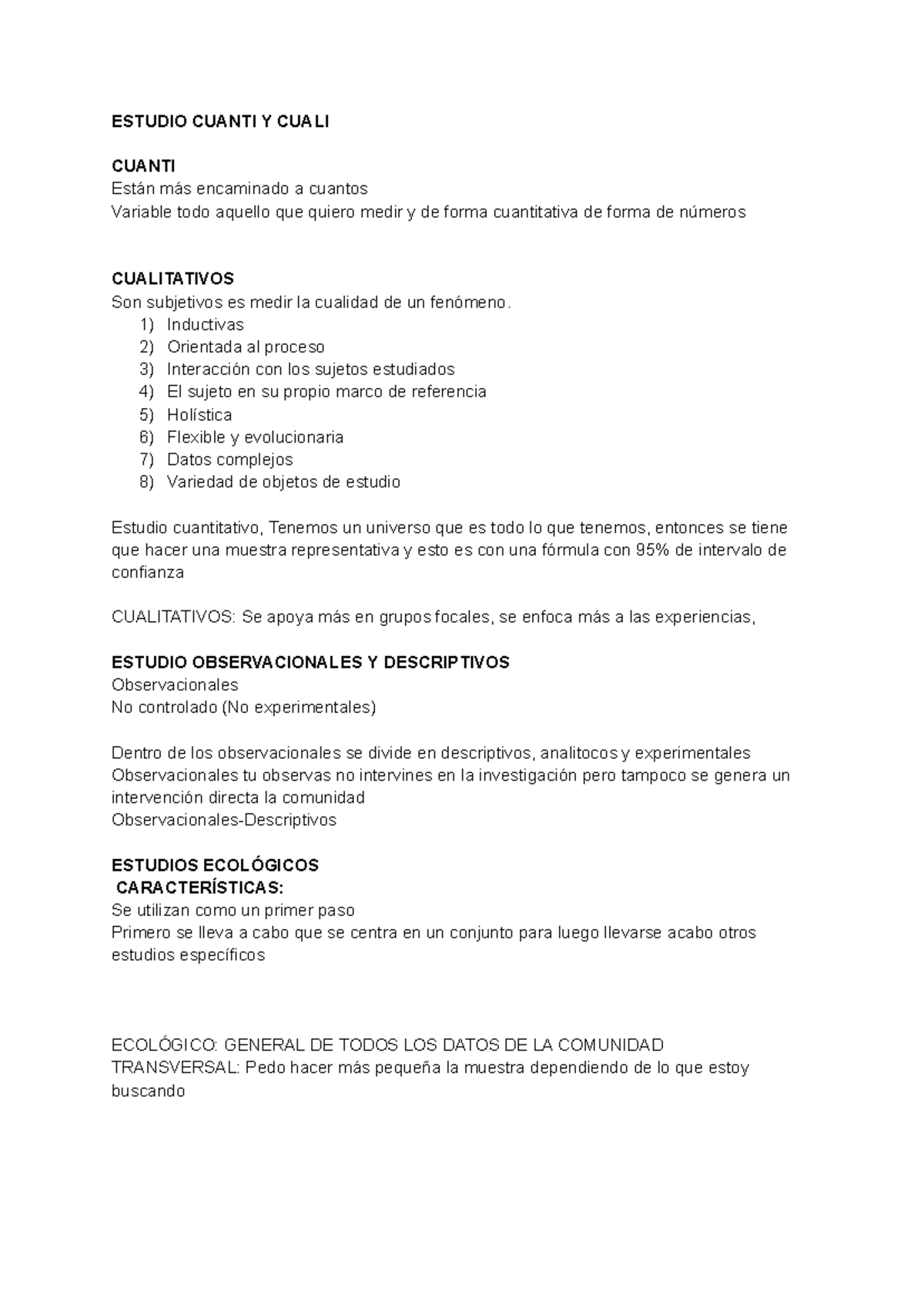 Estudio Cuanti Y Cuali - Apuntes Epiemiología - ESTUDIO CUANTI Y CUALI ...