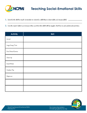 Preschool Mod3 H2 practices-checklist - Pyramid Model Practices ...