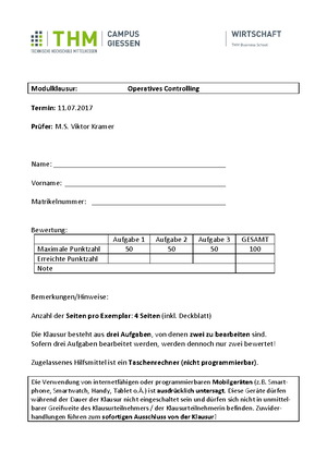 Lernzettel Controlling - Warning: TT: undefined function: 32 Warning: TT: undefined function: 32 ...