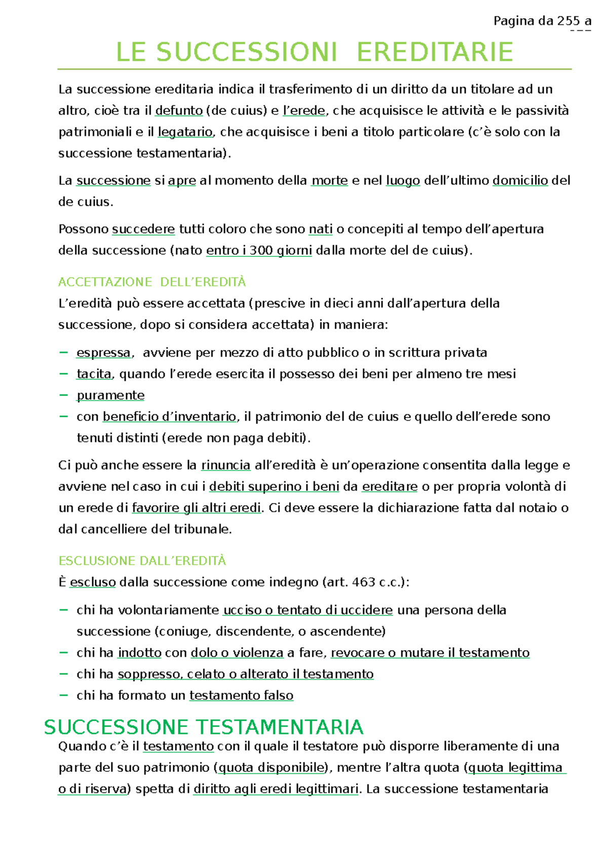 Le successioni ereditarie - LE SUCCESSIONI EREDITARIE La successione ...