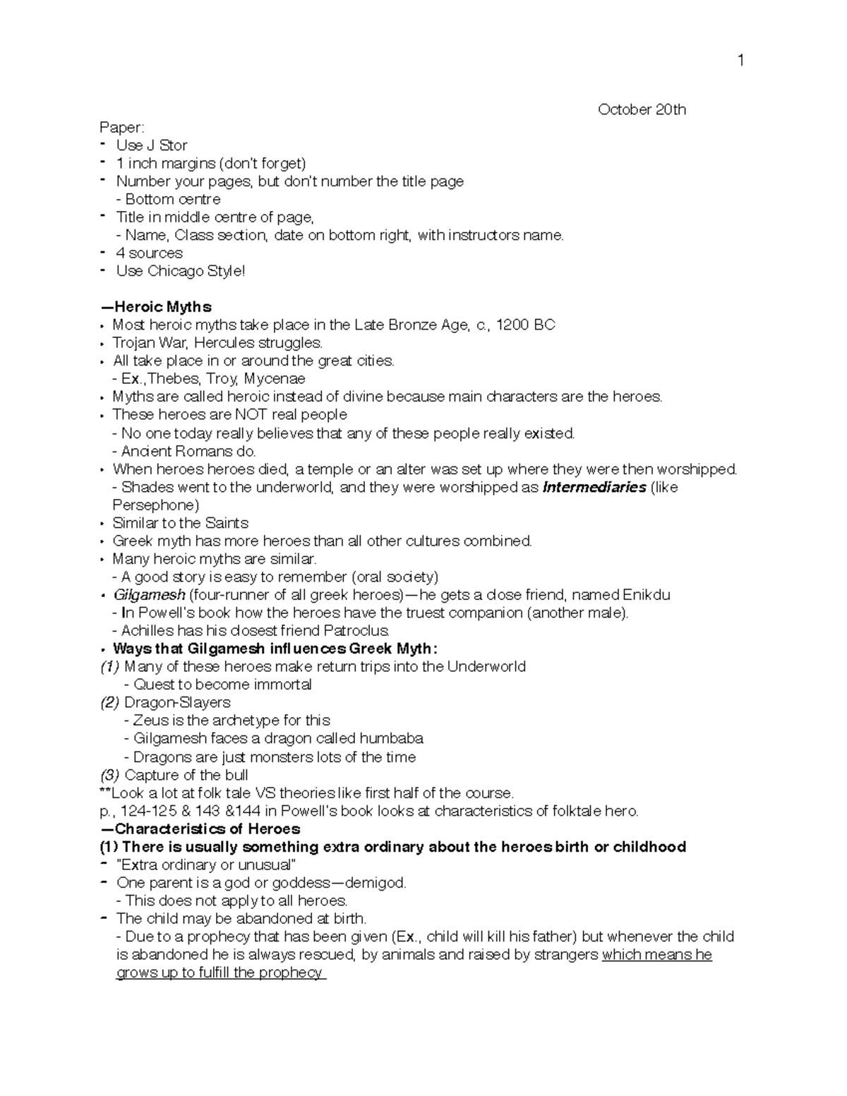 Lecture notes, lectures Notes for Final - class for isabelle donald - 1 ...