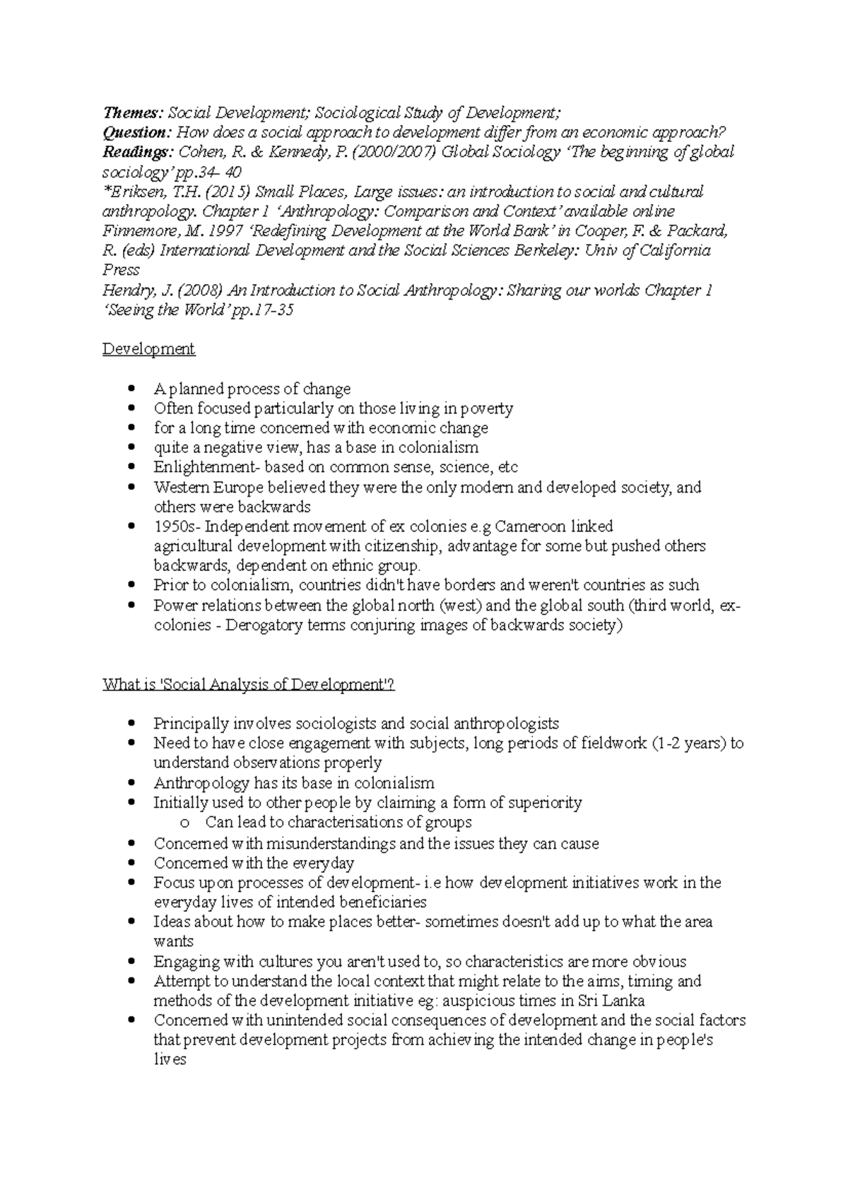 Introduction: From Economic to Social Development - Themes: Social ...