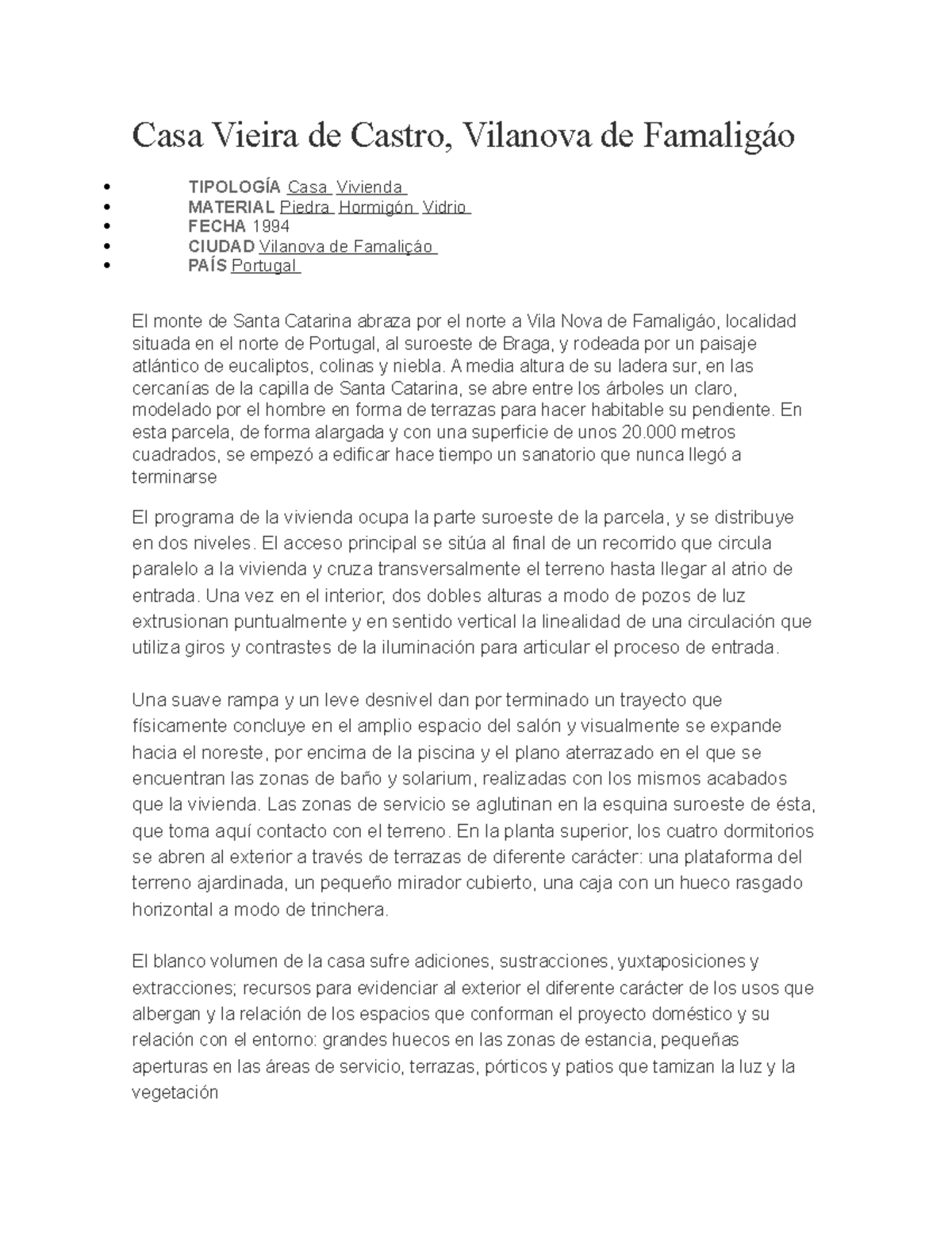 Casa Vieira de Castro - dffsf - Casa Vieira de Castro, Vilanova de ...