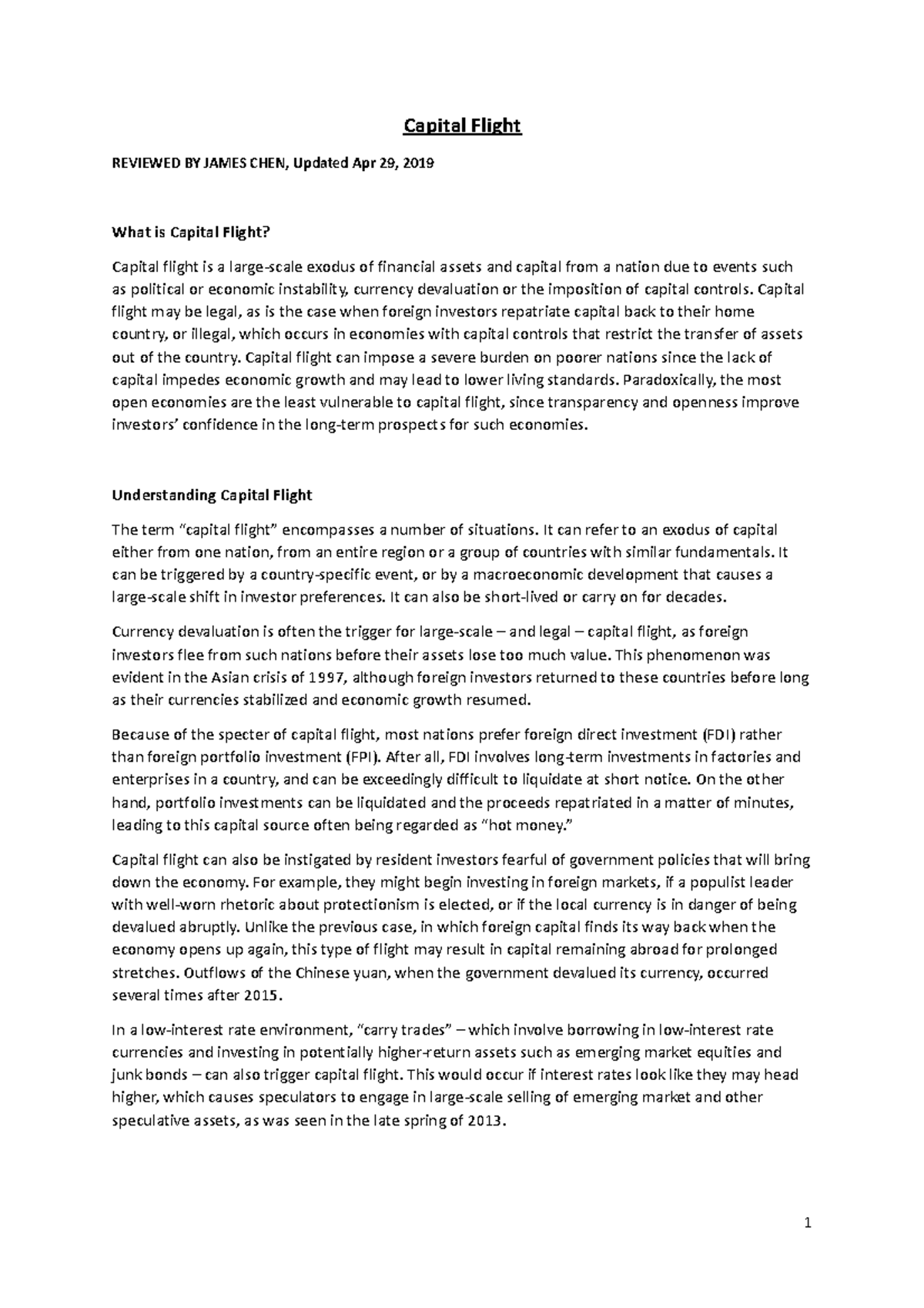 Capital Flight - Capital Flight REVIEWED BY JAMES CHEN, Updated Apr 29 ...
