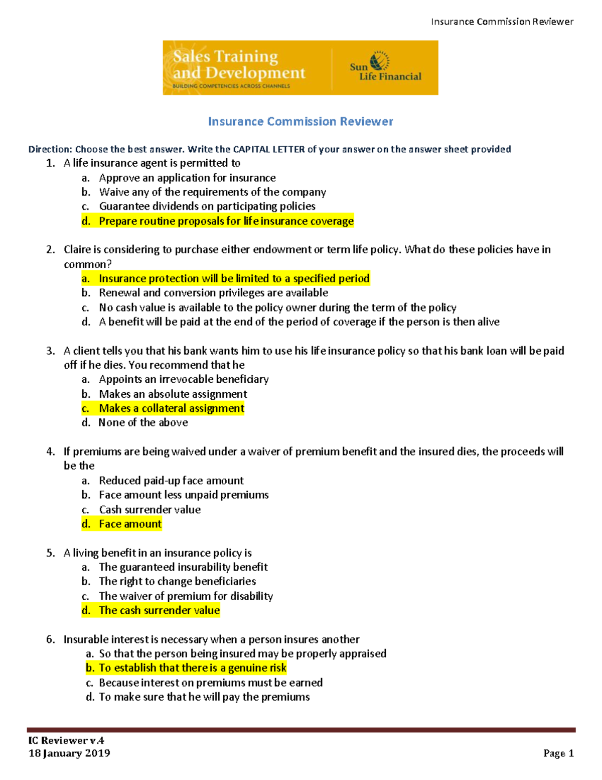 Toaz - insurance - IC Reviewer v. Insurance Commission Reviewer ...
