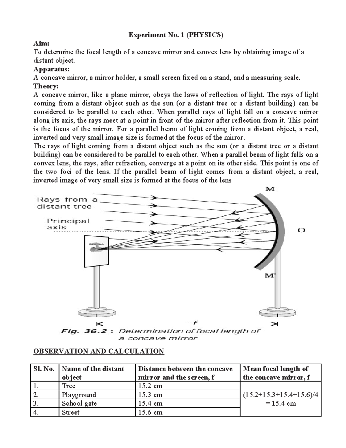 Physics Practical - It's useful - Experiment No. 1 (PHYSICS) Aim: To ...