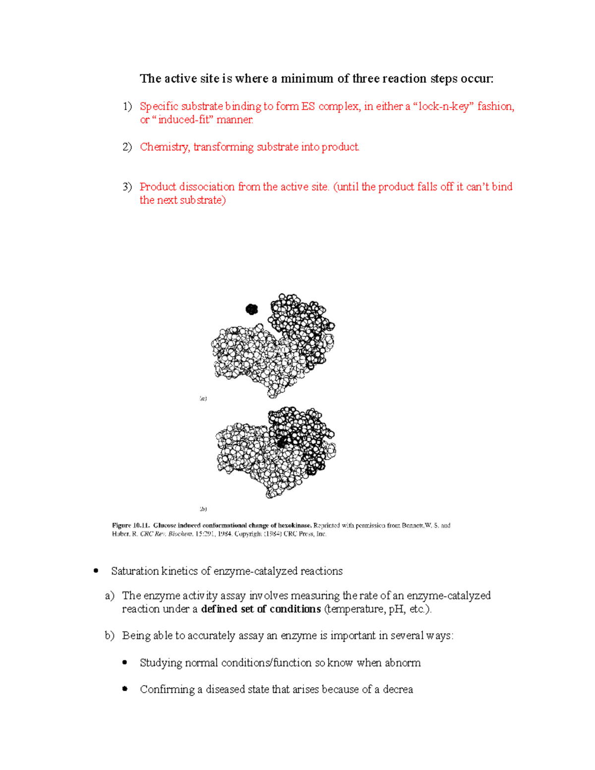 Chem110 The Active Site - The active site is where a minimum of three ...