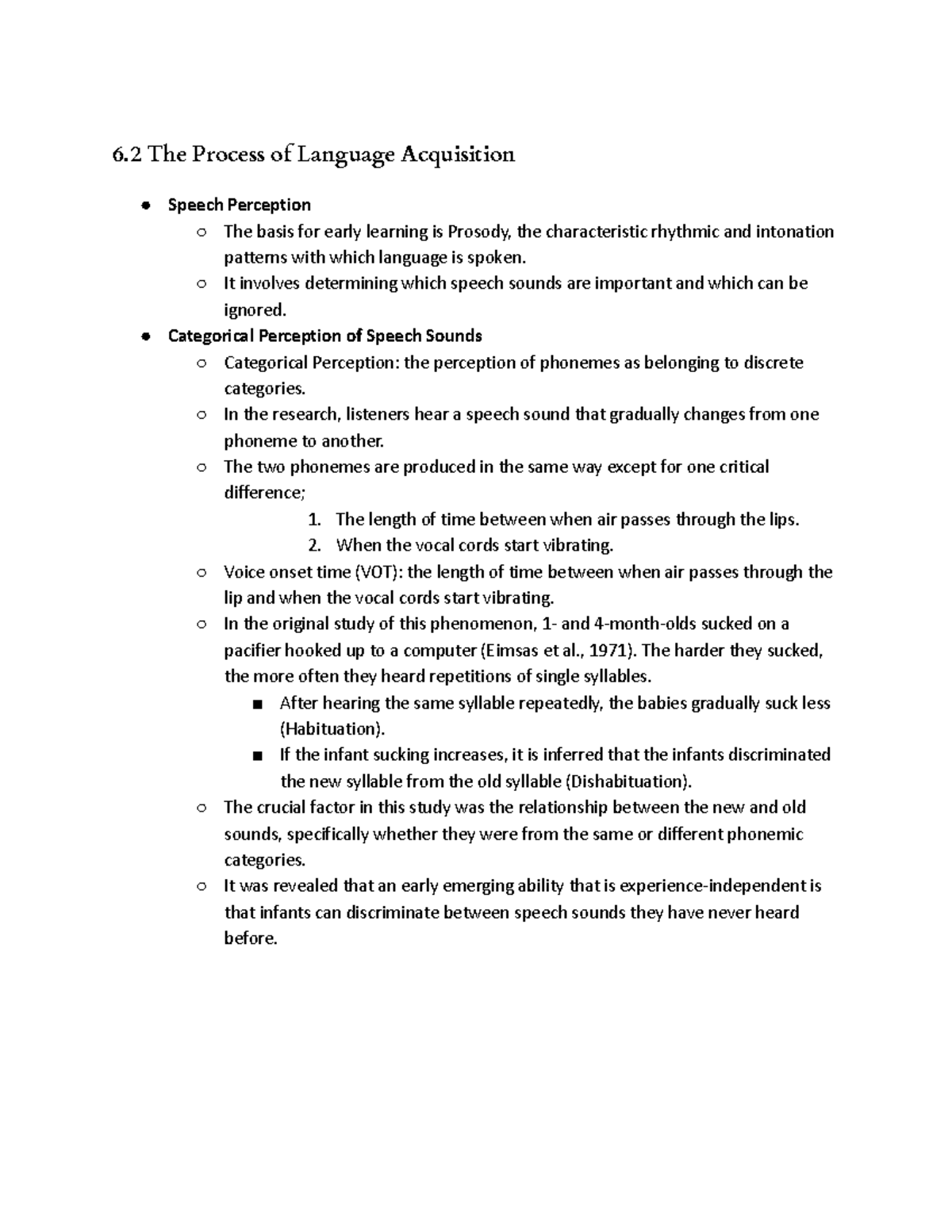 Chapter 6 Development of Language and Symbol Use - 6 The Process of ...