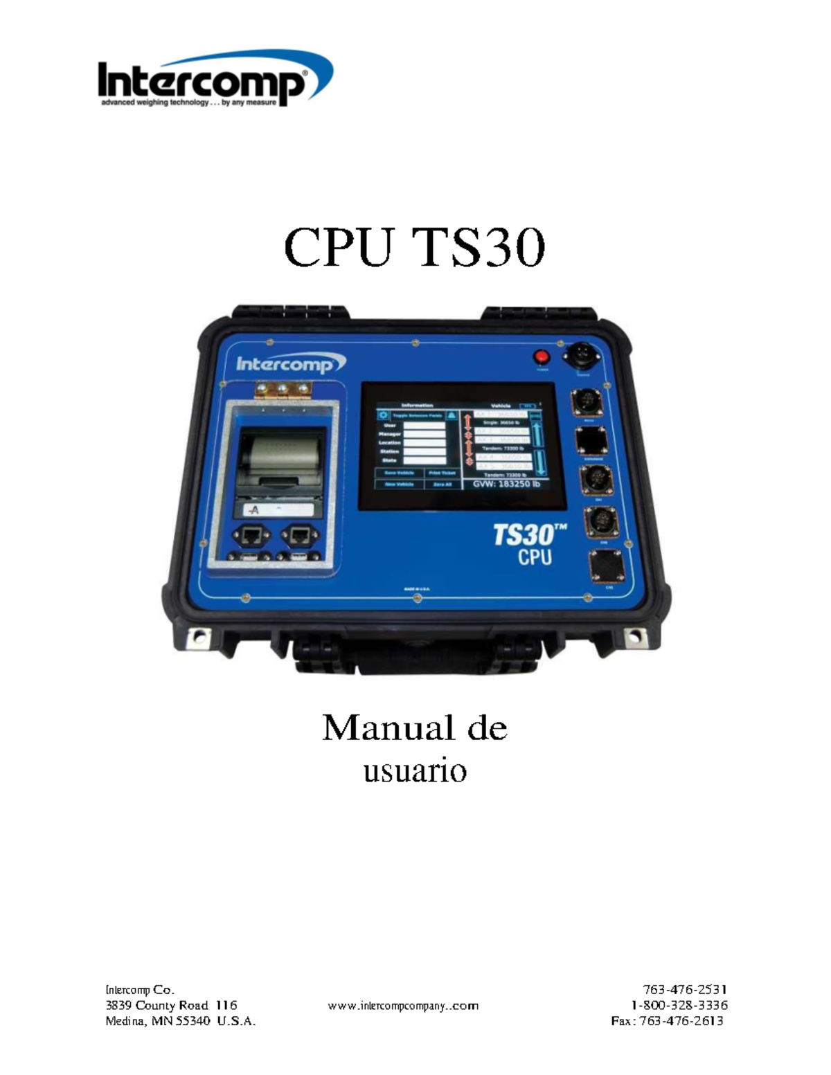 CPU TS30 esp - Manual CPU TS30 - CPU TS Manual de usuario Intercomp Co ...