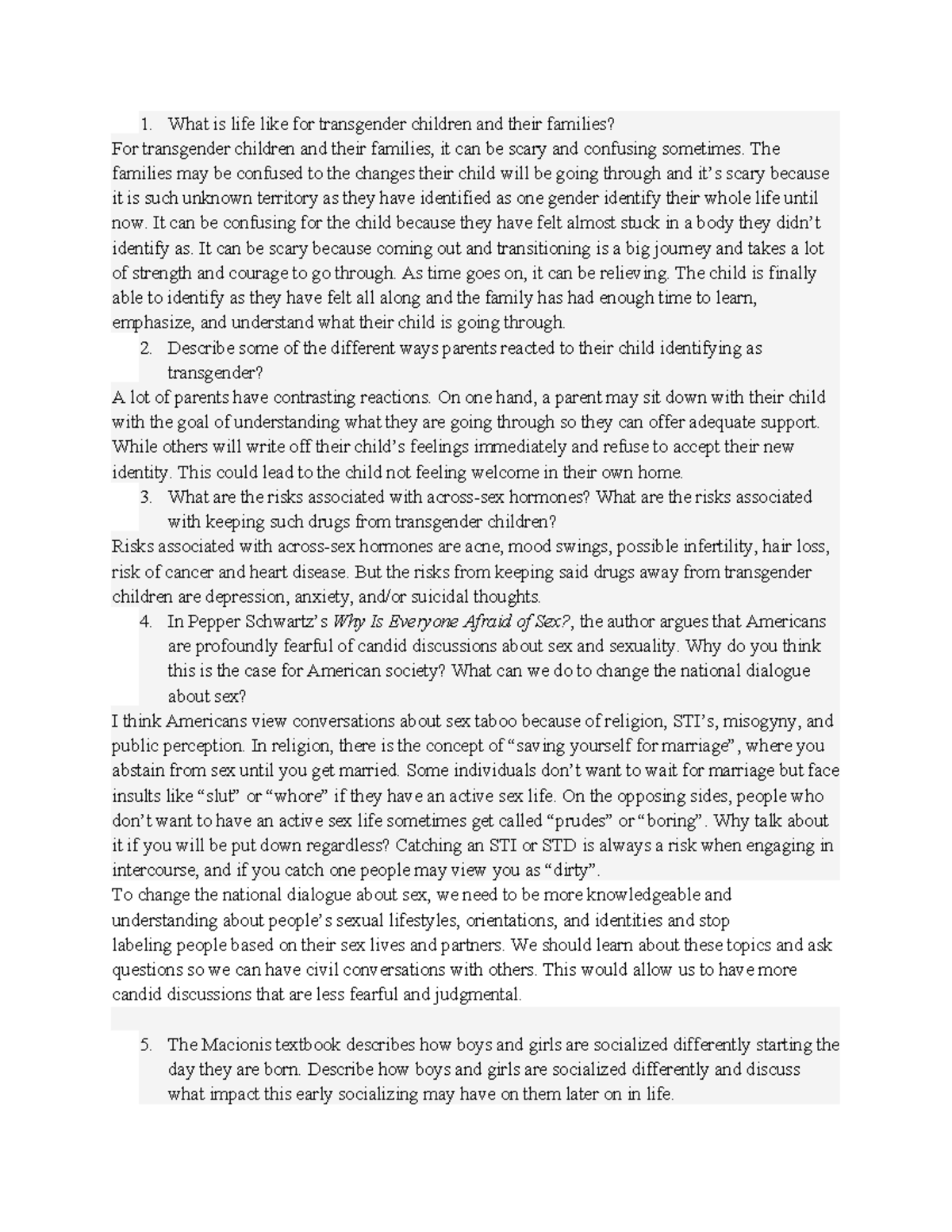 GRQ 5 - General Reading Questions - What is life like for transgender ...