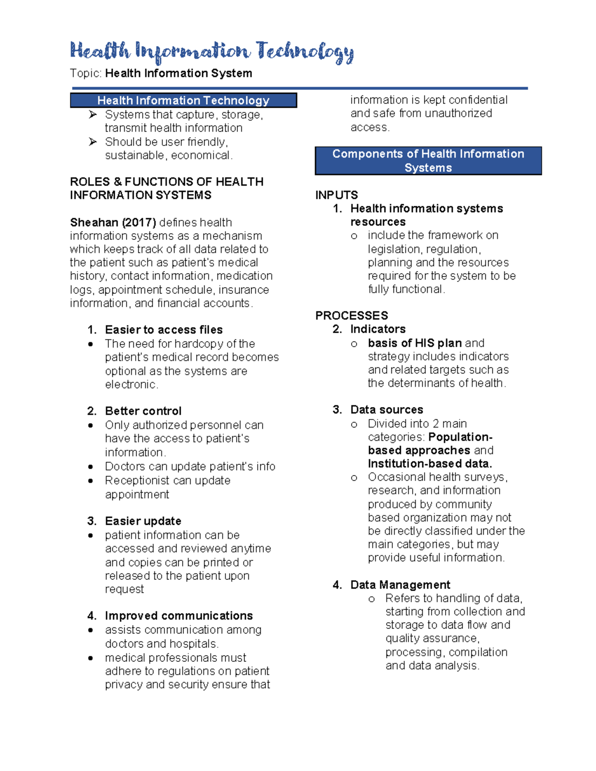 Chap 5 Health Info System - Health Information Technology Topic: Health ...