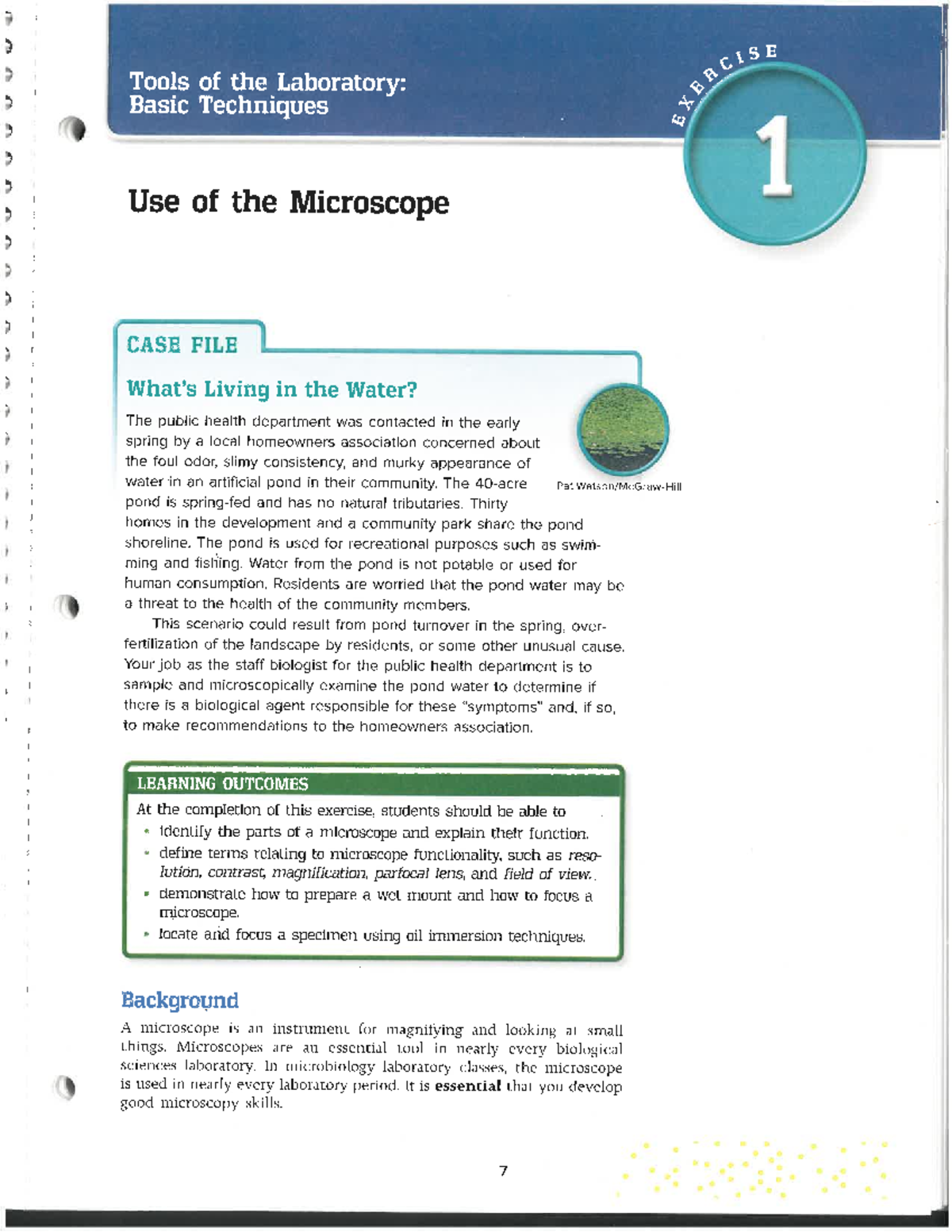 Lab Exercise 1 - Lab Ex. 1 - Tools of the Laboratory: Basic Techniques ...