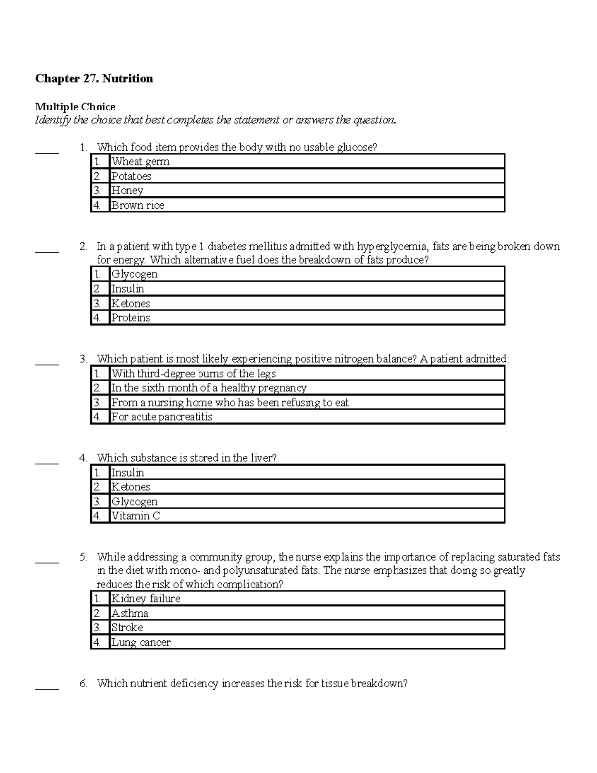 Ch27fun chapter 27 test questions to help you study - Chapter 27 ...