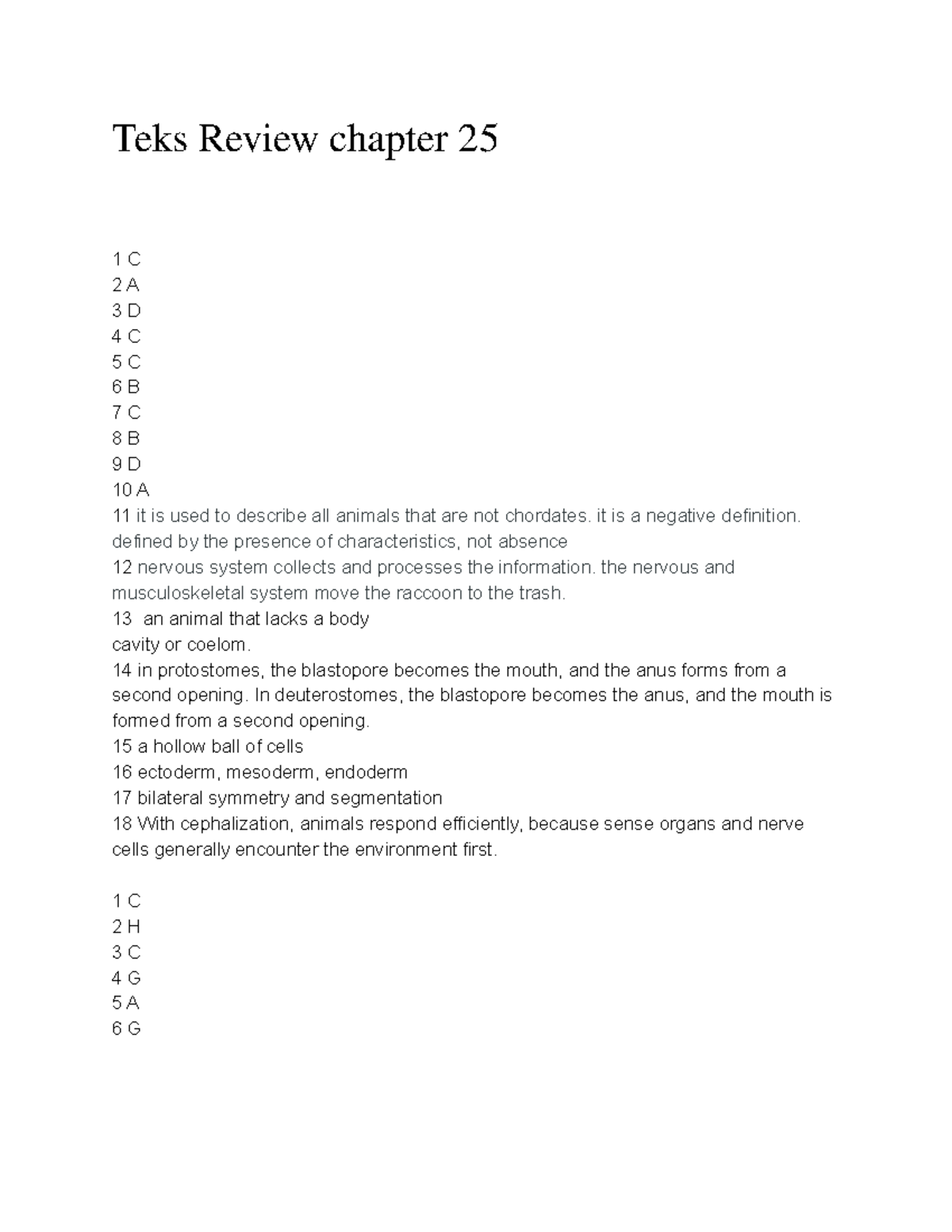 25 teks review key - Teks Review chapter 25 1 C 2 A 3 D 4 C 5 C 6 B 7 C ...