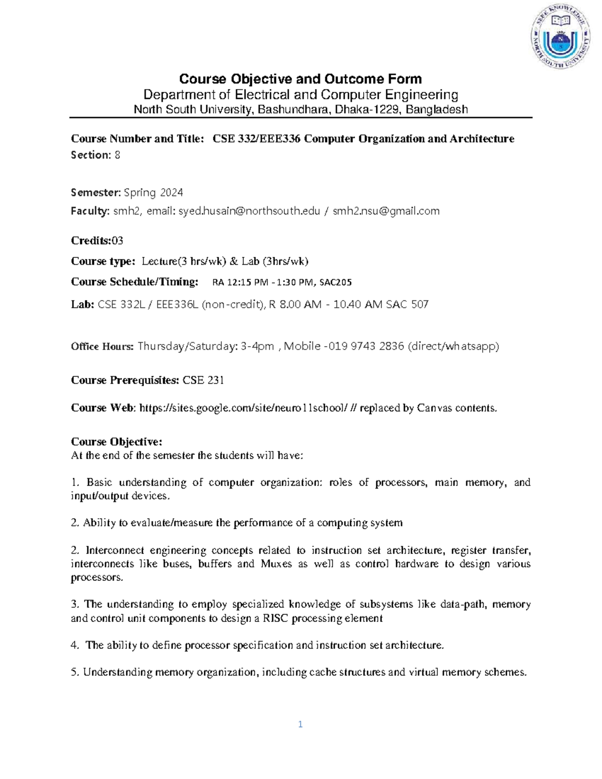 CSE332+-smh2-+ECE+sec+8+Spring+2024+course+objective+and+outcome - 1 ...