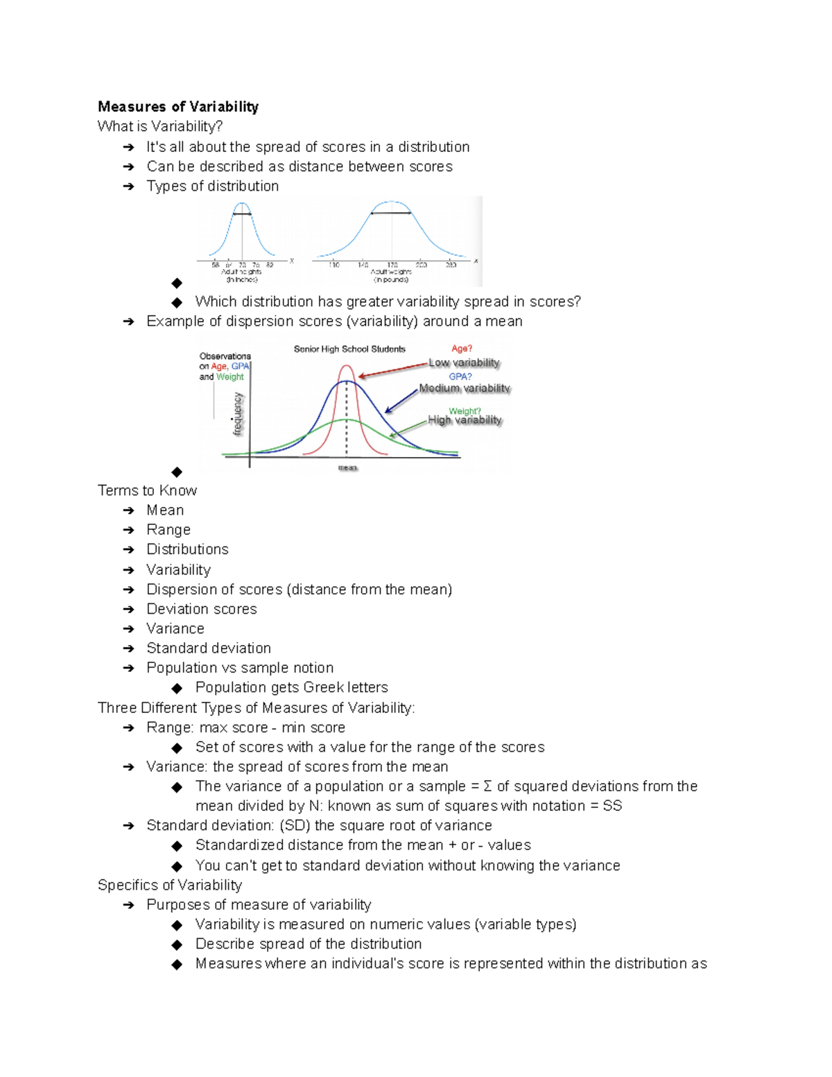 PSY 200 Chapter 4 - Professor Kathleen Webster. - Measures of Variability What is Variability ...