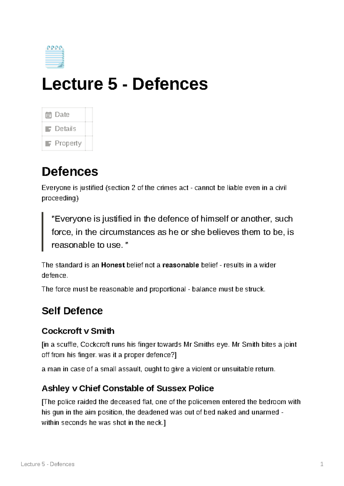 Lecture 5 - Defences - Lecture 5 - Defences 1 🗒 Lecture 5 - Defences ...