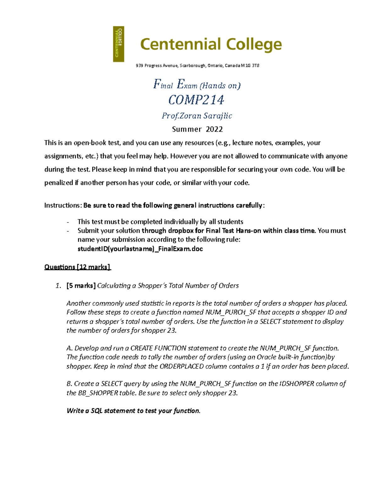 301230316 a Alkhdour - jgjgj - 939 Progress Avenue, Scarborough, Ontario, Canada M1G 3T Final ...