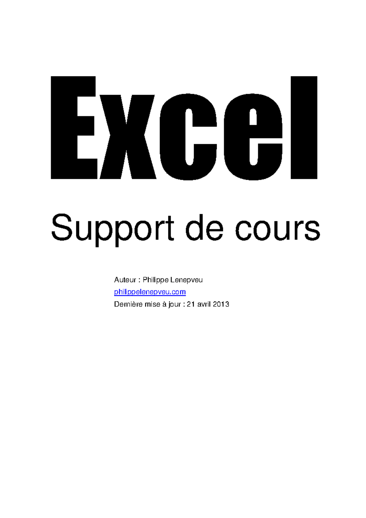informatique applique dans le domaine des sciences technologiques - Excel Support de cours ...
