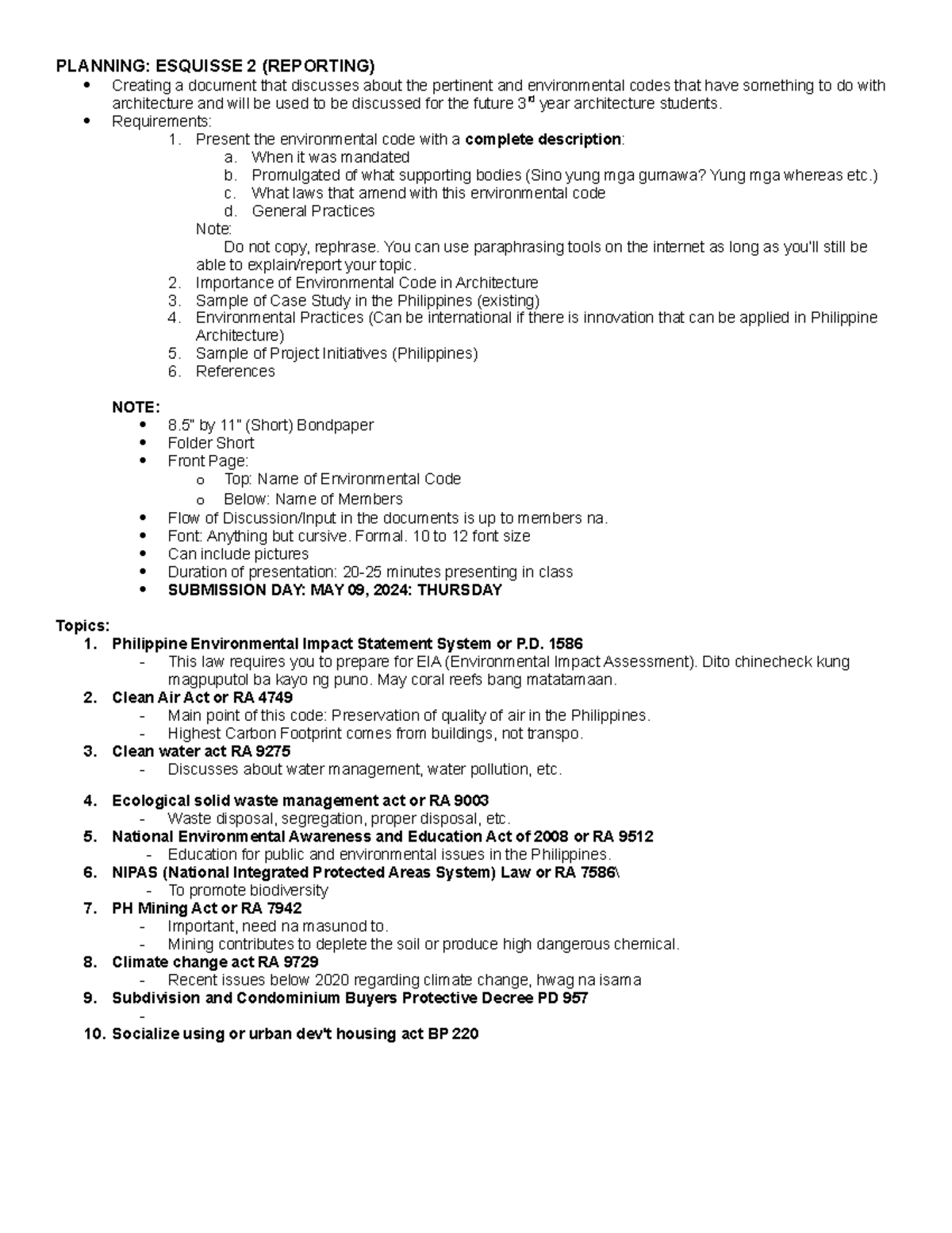 Planning-Report-Discussion - PLANNING: ESQUISSE 2 (REPORTING) Creating ...