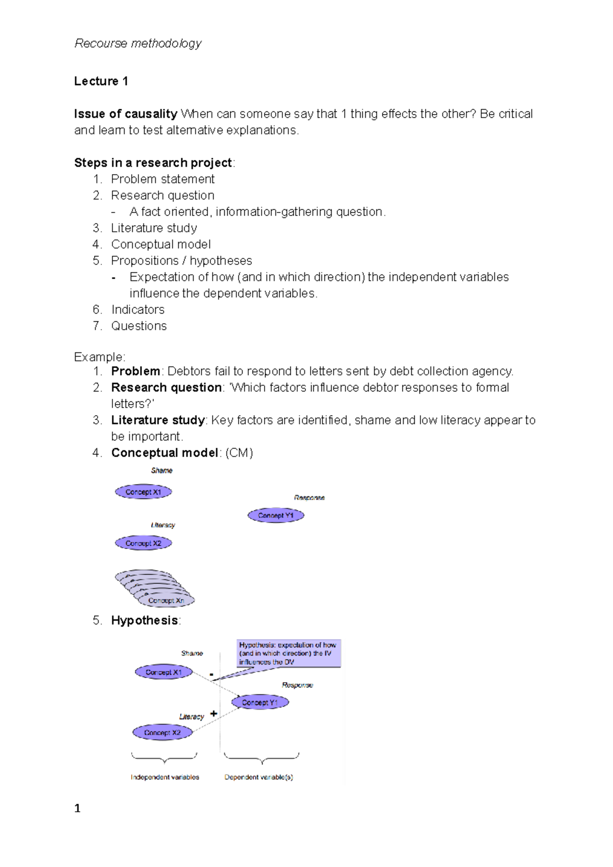 Research methodology - Lecture 1 Issue of causality When can someone ...
