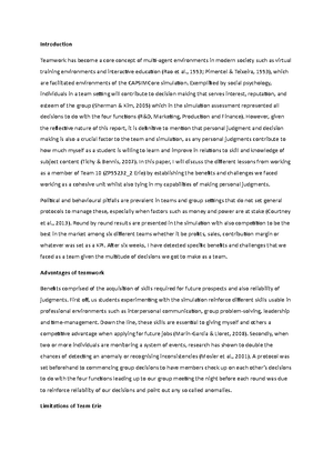 Round 3 - Full mark sample. The first assignment of business simulation ...