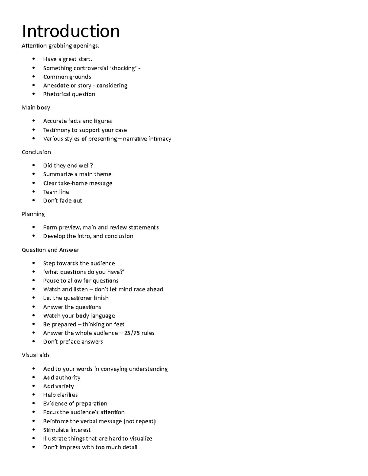 Introduction - Lecture notes 11 - Introduction Attention grabbing ...