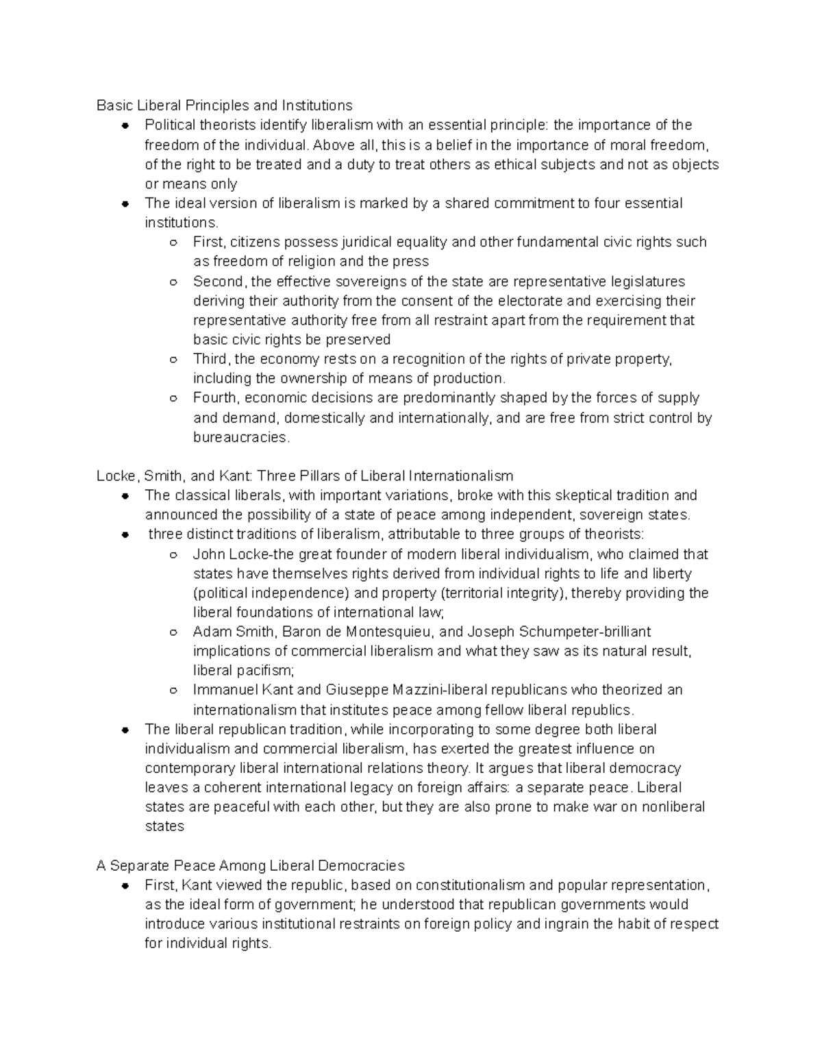 Liberalism,” Soundings Journal 1-7, 2005 - Basic Liberal Principles and ...