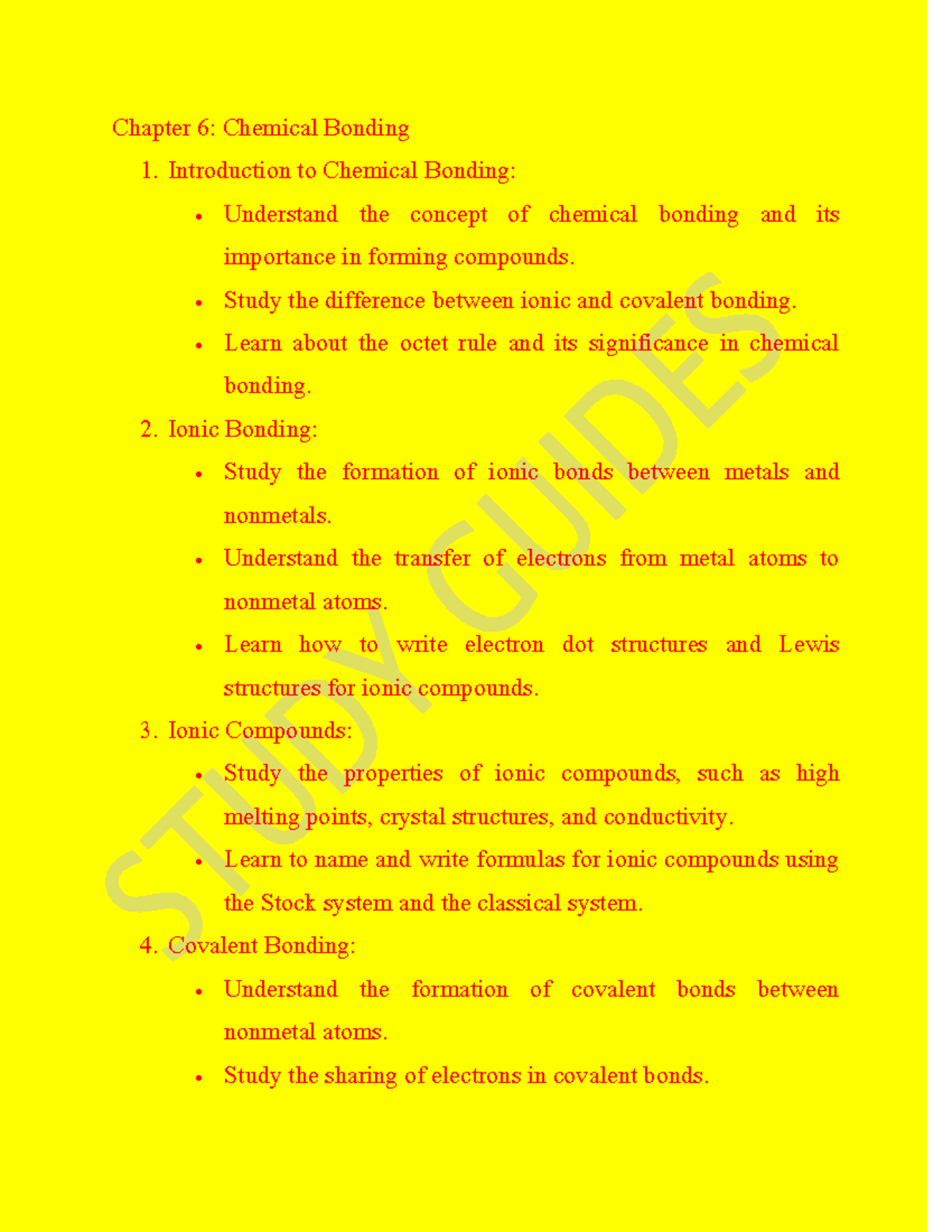 Study guides Chemistry Course- The Structure of Atoms(16) - Chapter 6 ...
