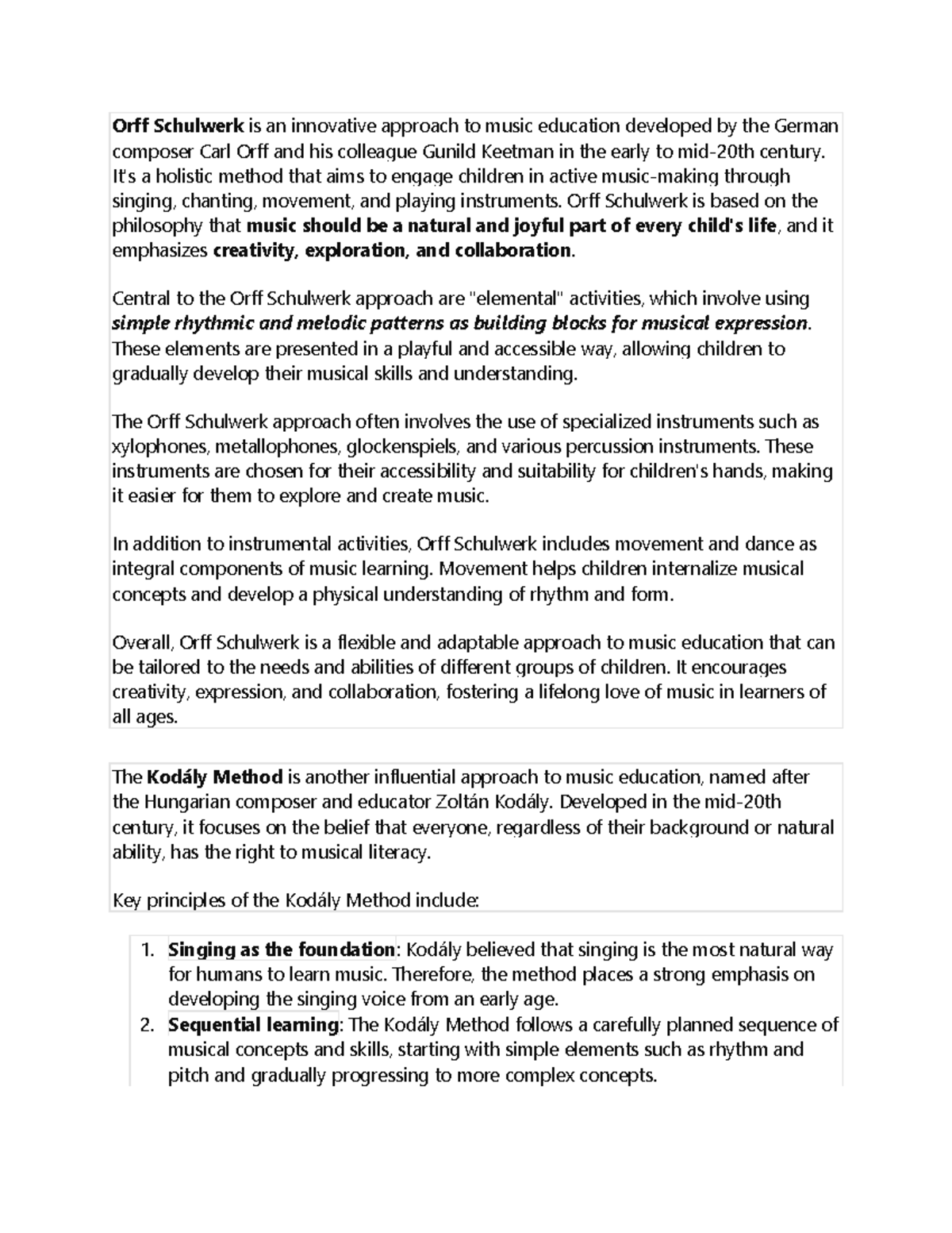 Music-Pedagogy-Approaches - Orff Schulwerk is an innovative approach to ...