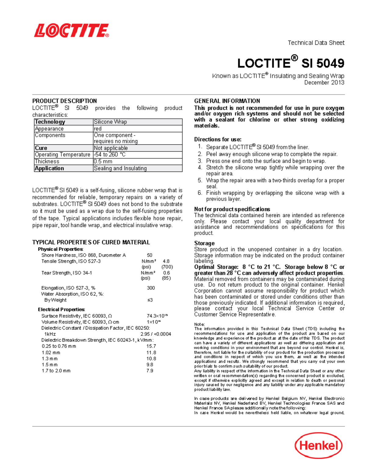 24-1 - Hoja de seguridad loctite si 5049 - Technical Data Sheet LOCTITE ...