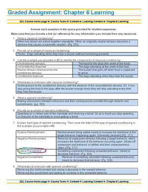 Psychology notes ch 6 learning - Psychology notes ch. 6 learning ...