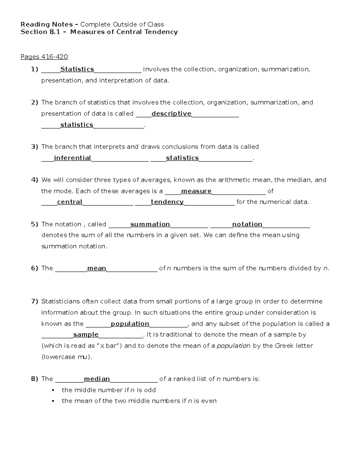 Section 8.1 - Updated - Chapter 8 Part 1 Math Notes - Reading Notes ...