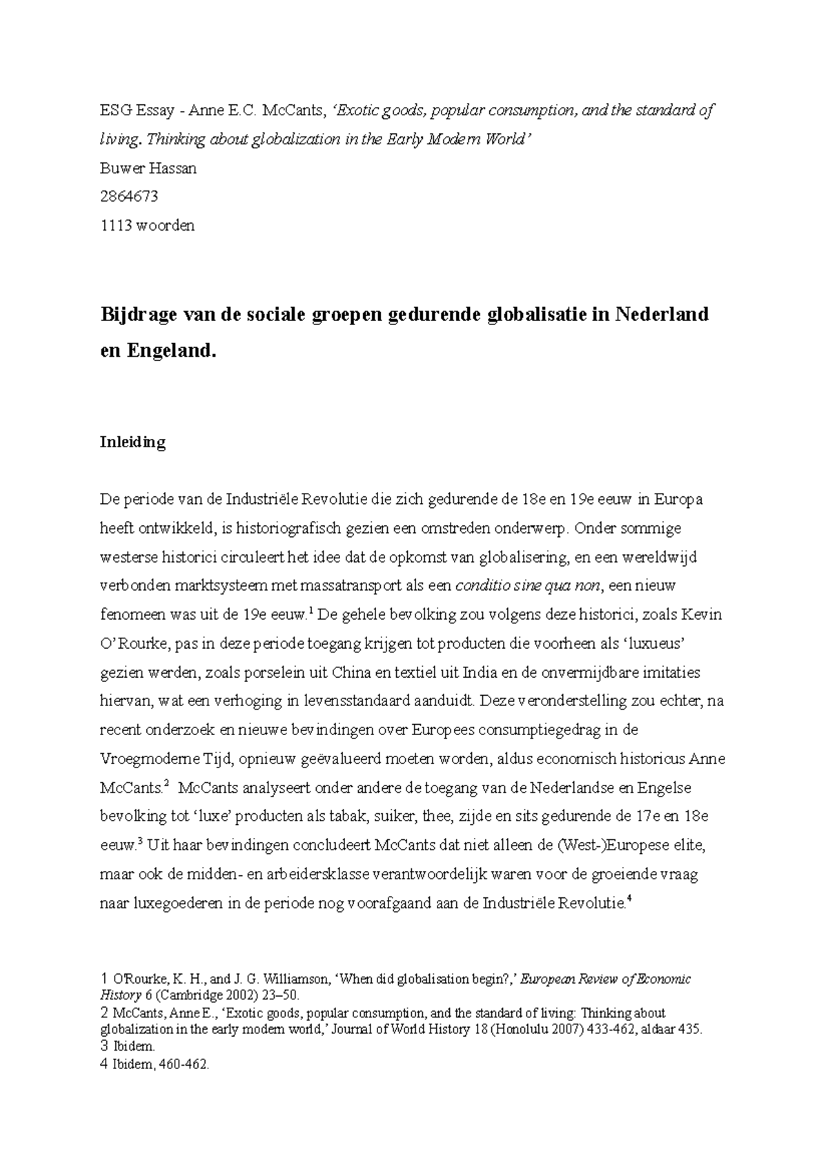 ESG Essay - Anne McCants - ESG Essay - Anne E. McCants, ‘Exotic goods ...