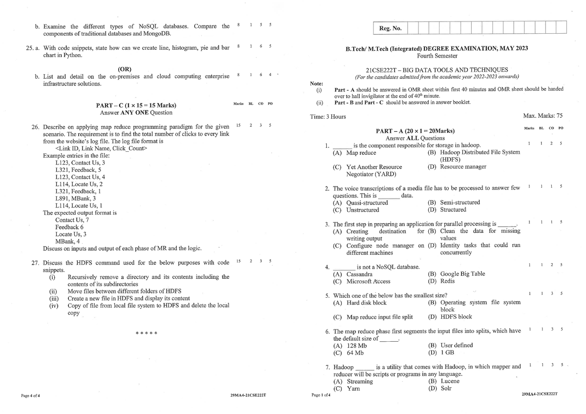 Big data endsem - Compiler Design - Studocu