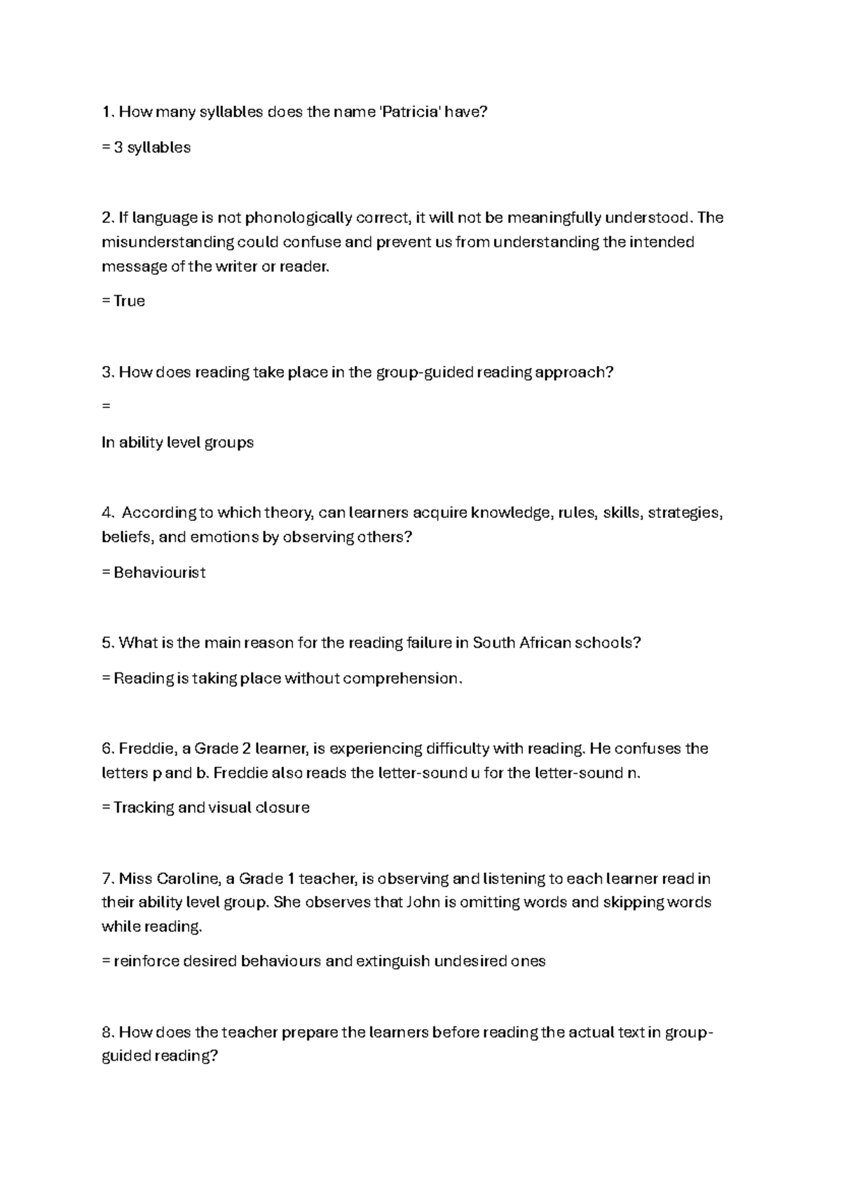 RPF 2601 ass1 - Summary Resource Development in the Foundation Phase ...