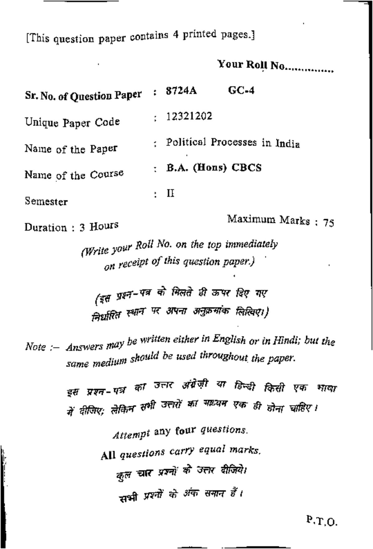 Poltical Processes in India - Political science - Studocu