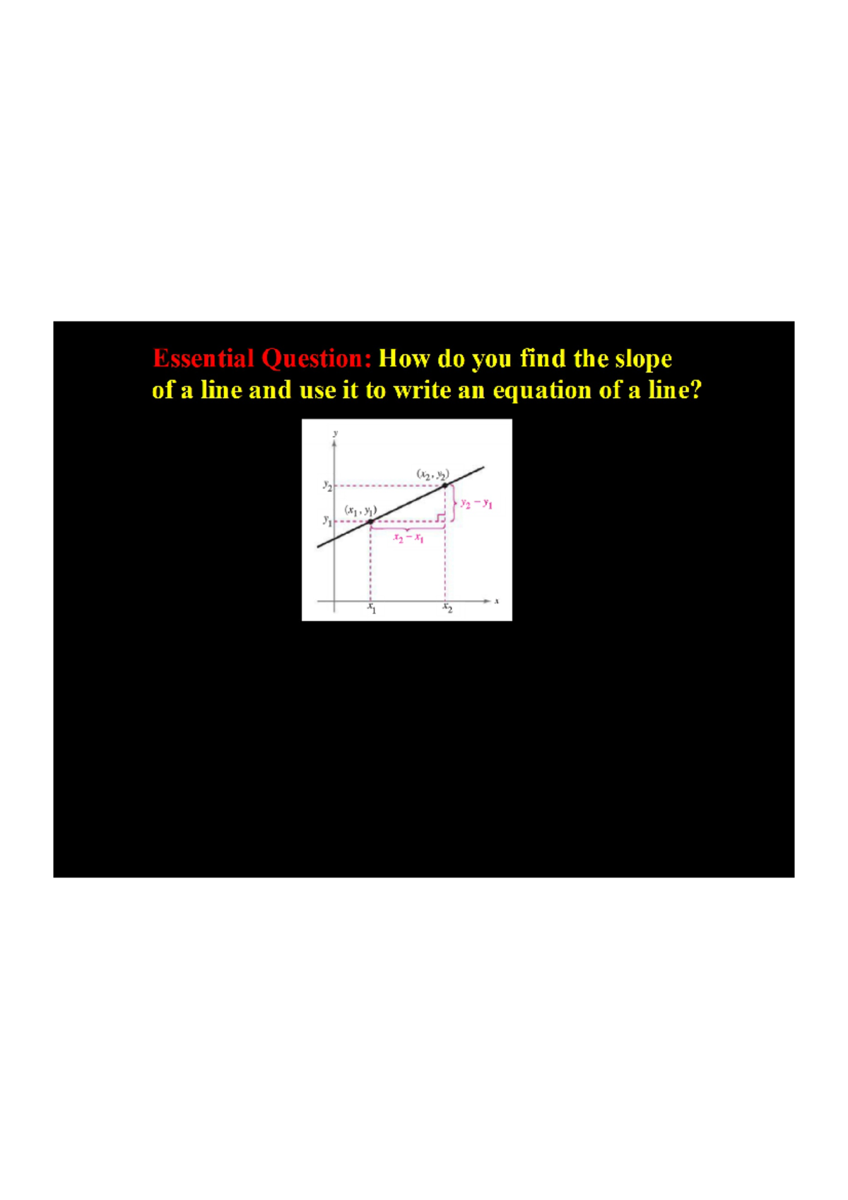 Notes 1.3 Linear Equations in Two Variables - Essential Question: How ...